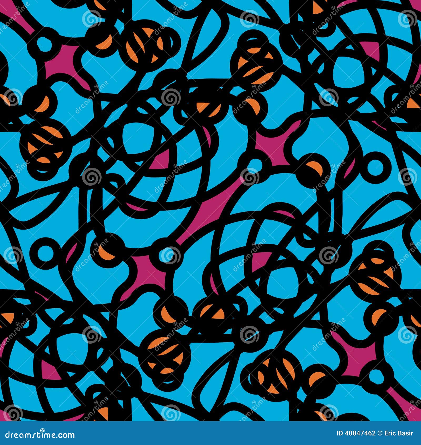 Blue Shape Pattern stock vector. Illustration of stationery - 40847462