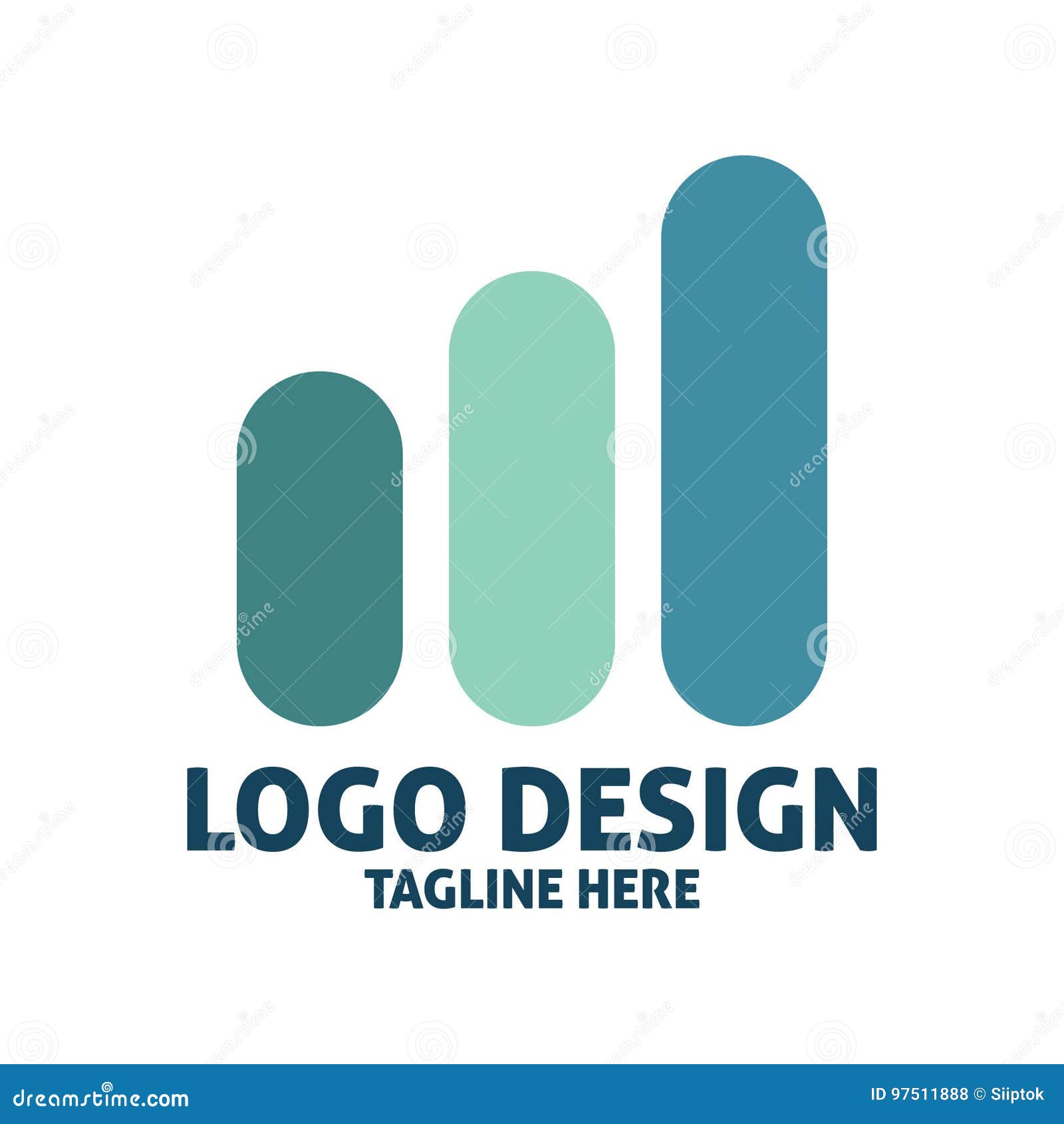 Blue Square Chart Logo Design Stock Vector - Illustration of ...