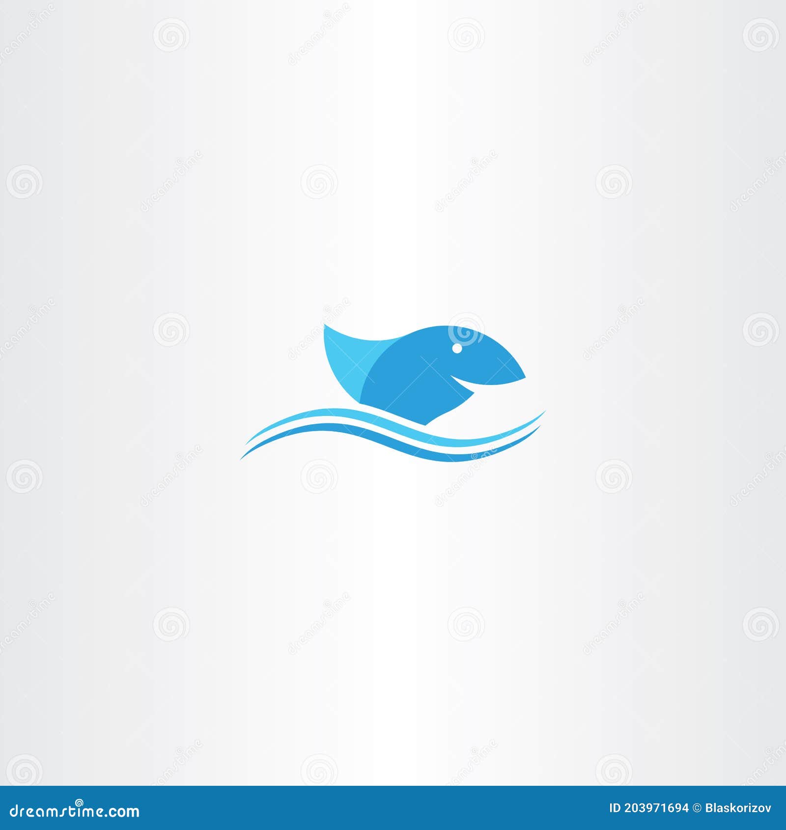 Blue Shark Icon Sign Vector Stock Vector - Illustration of wave, wild ...