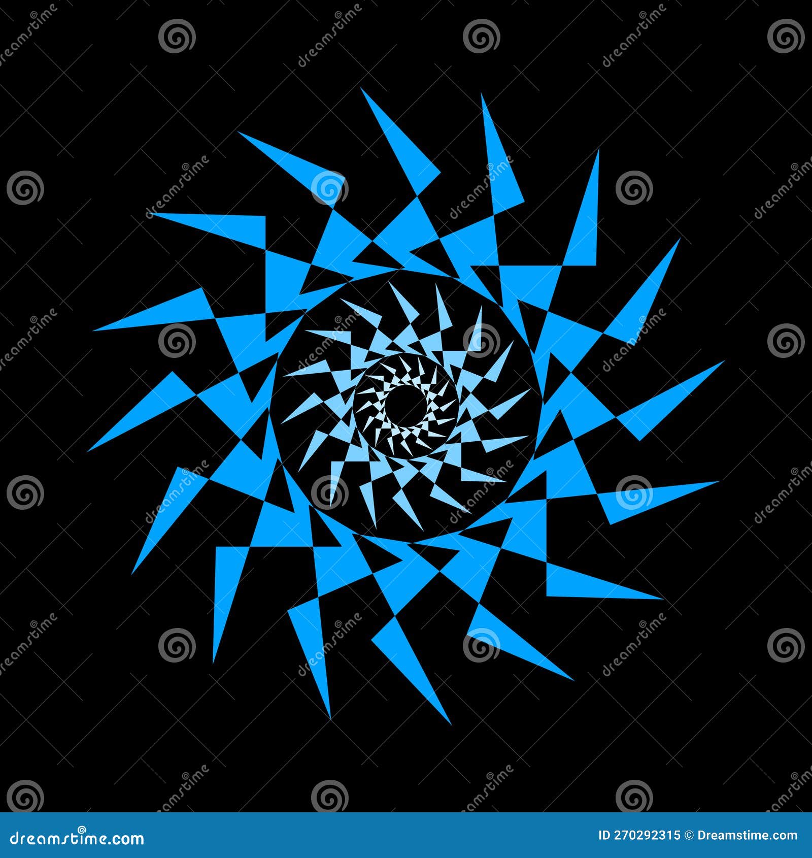 A Blue Sharp Monochrome Color Vector Mandala Stock Vector ...