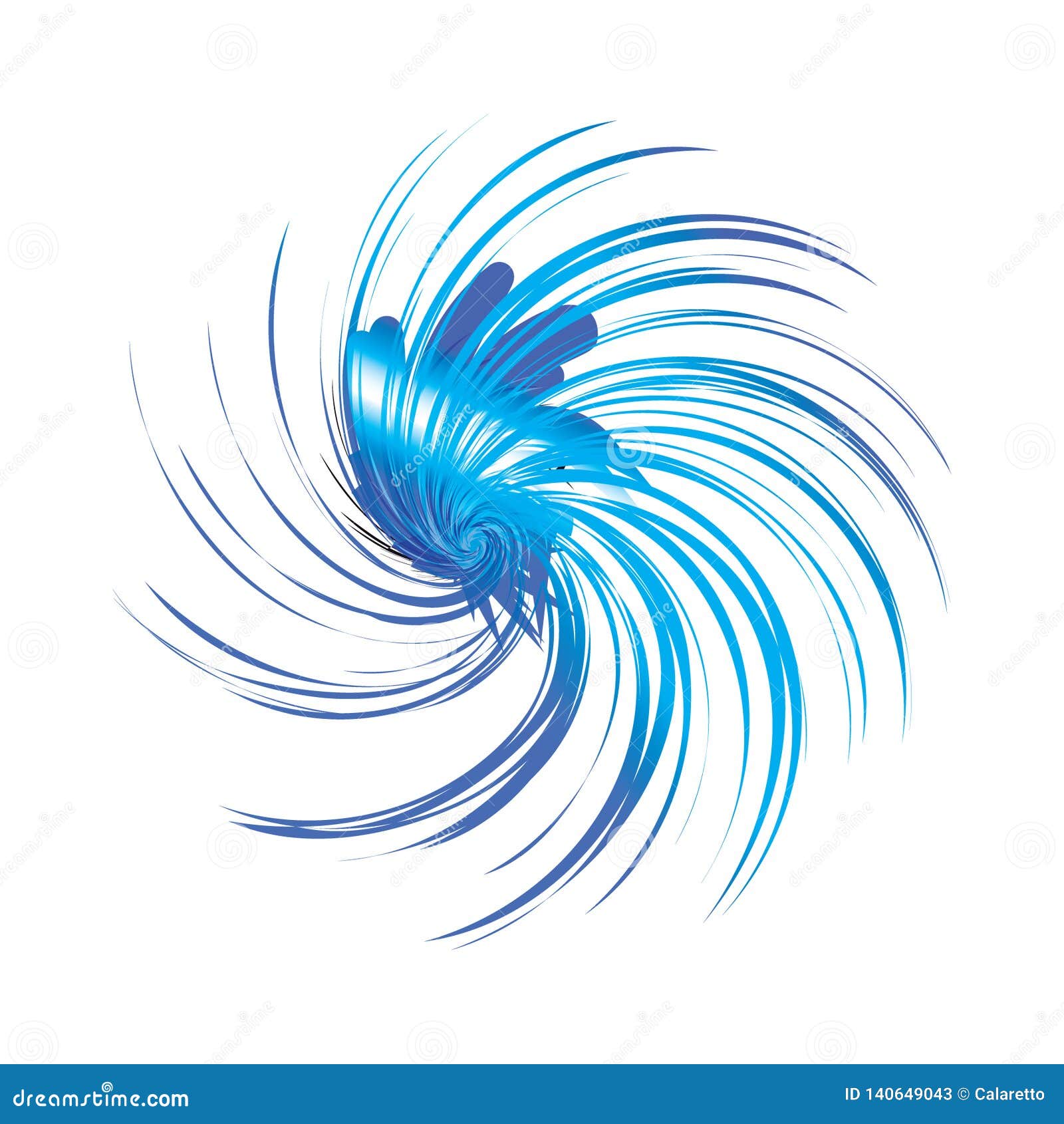 Blue Sharp Arrow Down Icon. Download Sign. Isolated On White. Vector ...