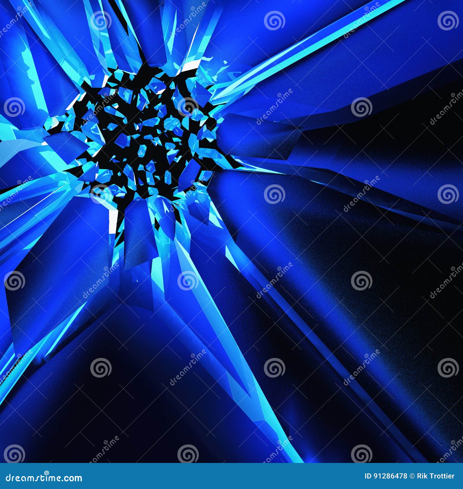 Blue shattered stock illustration. Illustration of shattered - 91286478