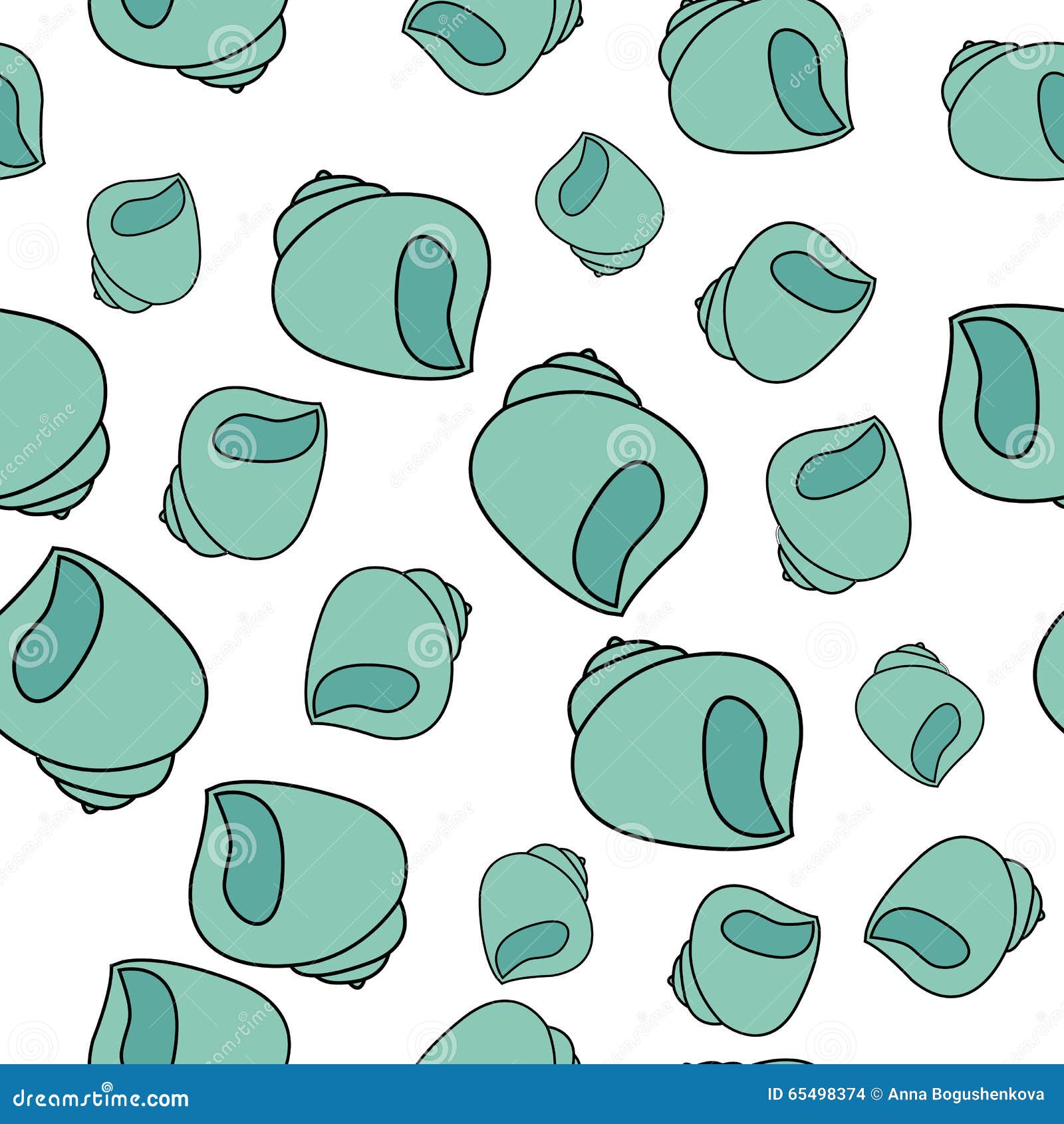 Blue Shell Pattern on the White Background Stock Illustration ...