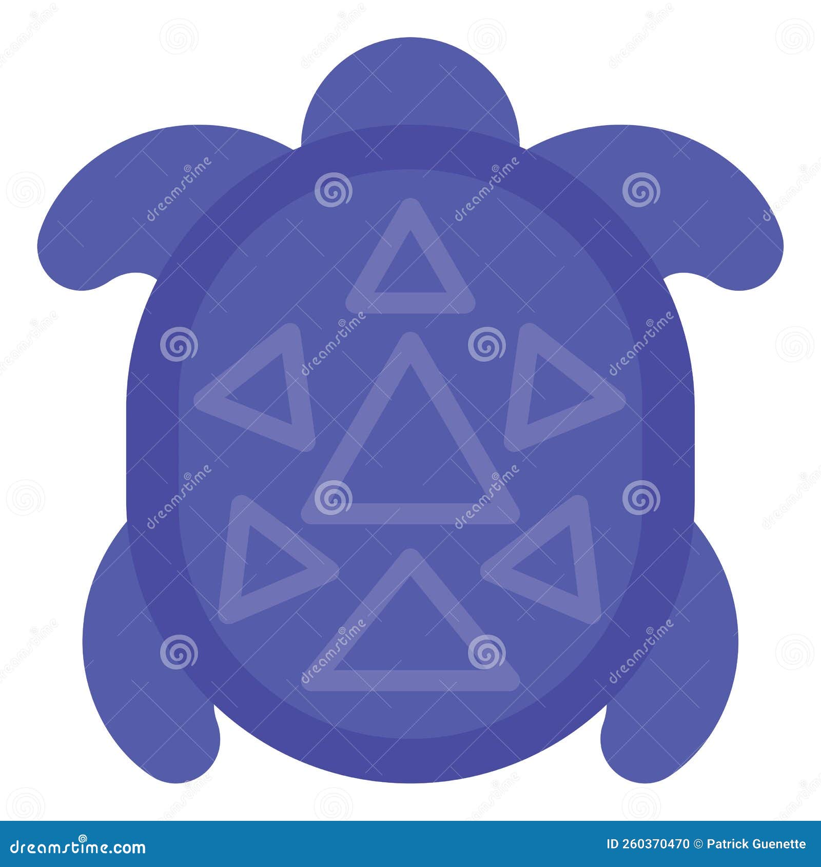 Blue shell turtle, icon stock vector. Illustration of blue - 260370470