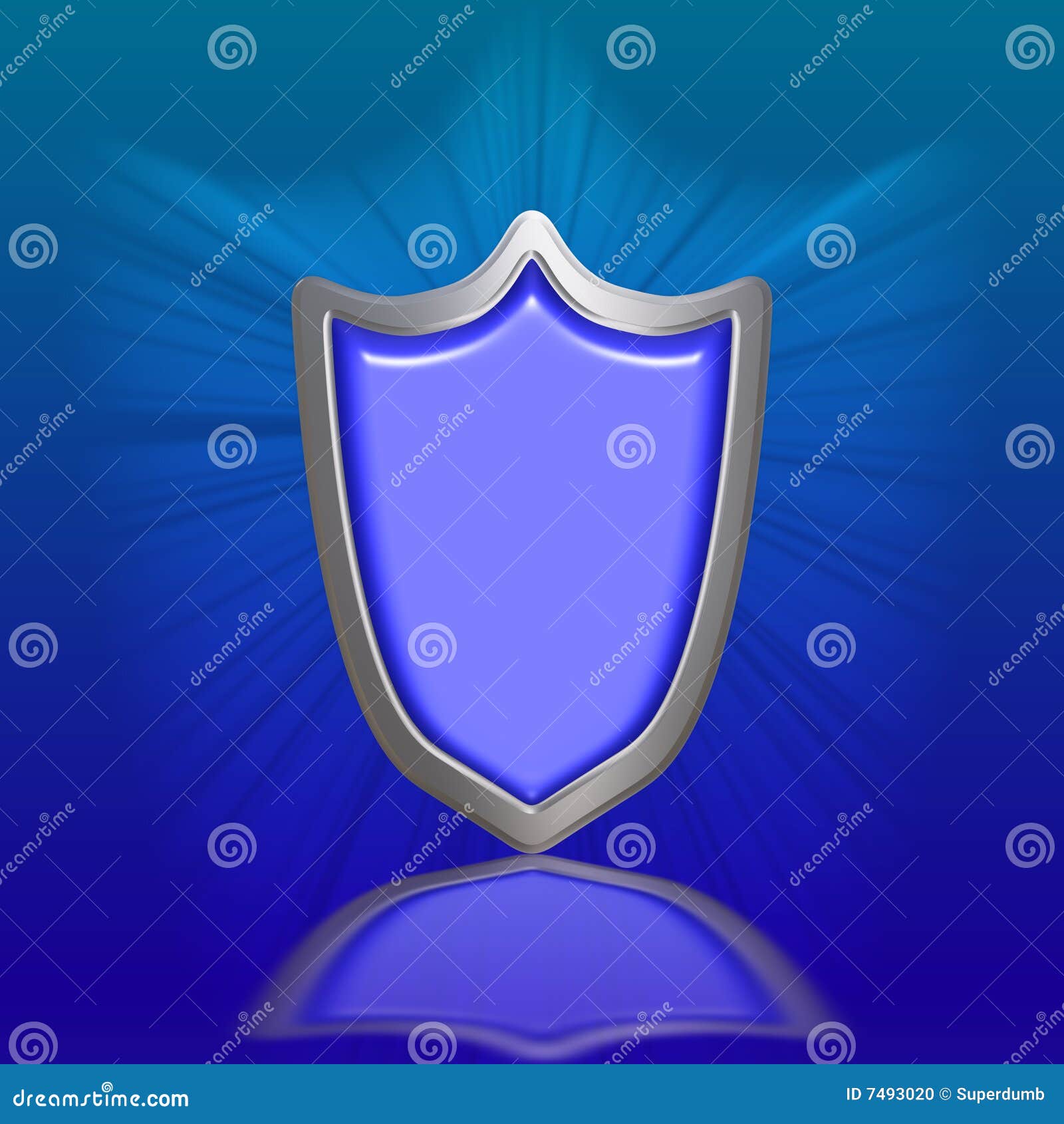 Blue Shield stock illustration. Illustration of heraldic - 7493020