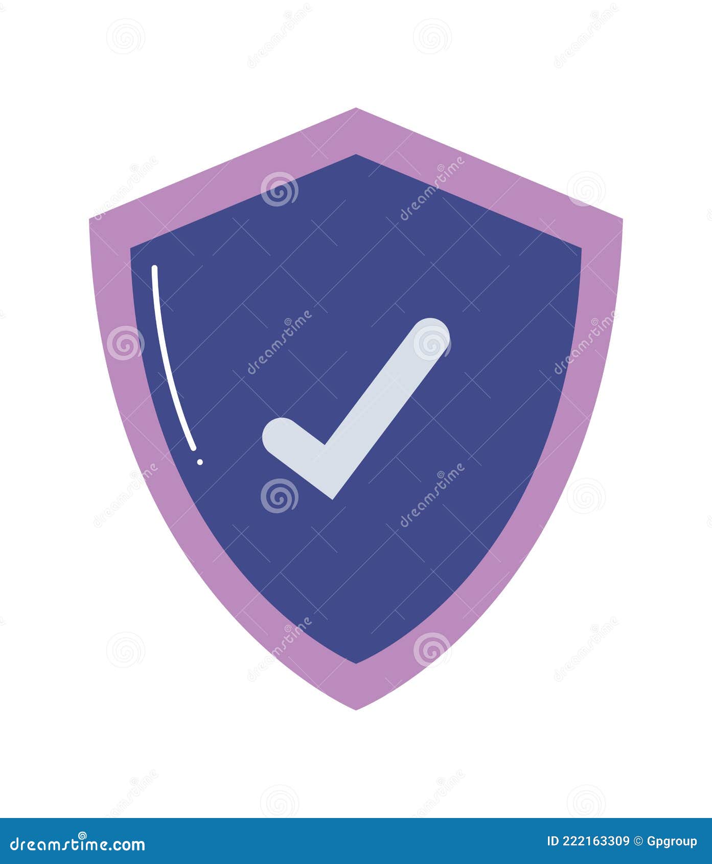 Blue shield design stock vector. Illustration of protect - 222163309