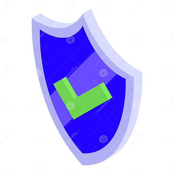 Blue Shield Displaying Green Check Mark Symbolizing Security Stock ...