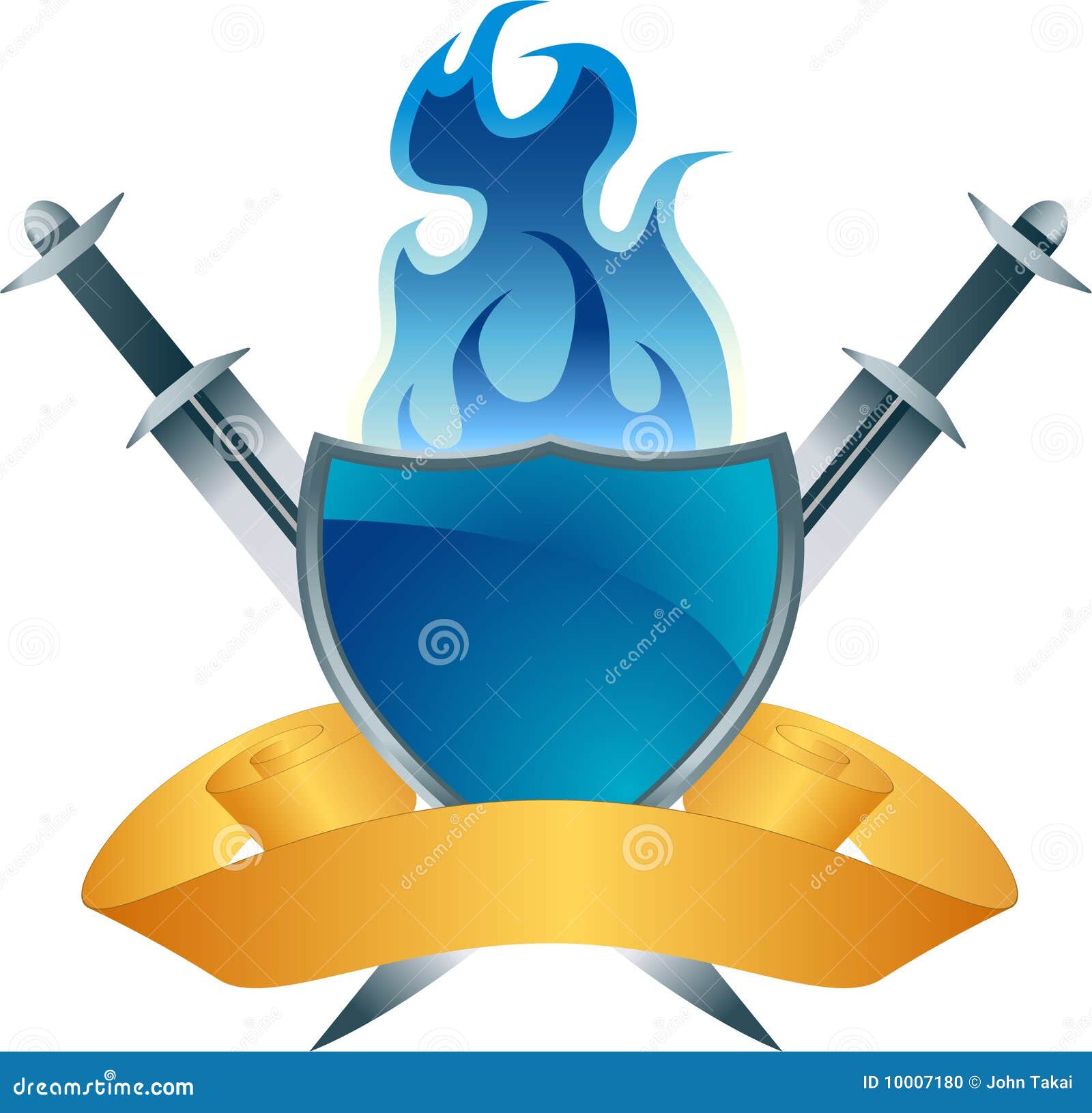 Blue Cartoon Shield