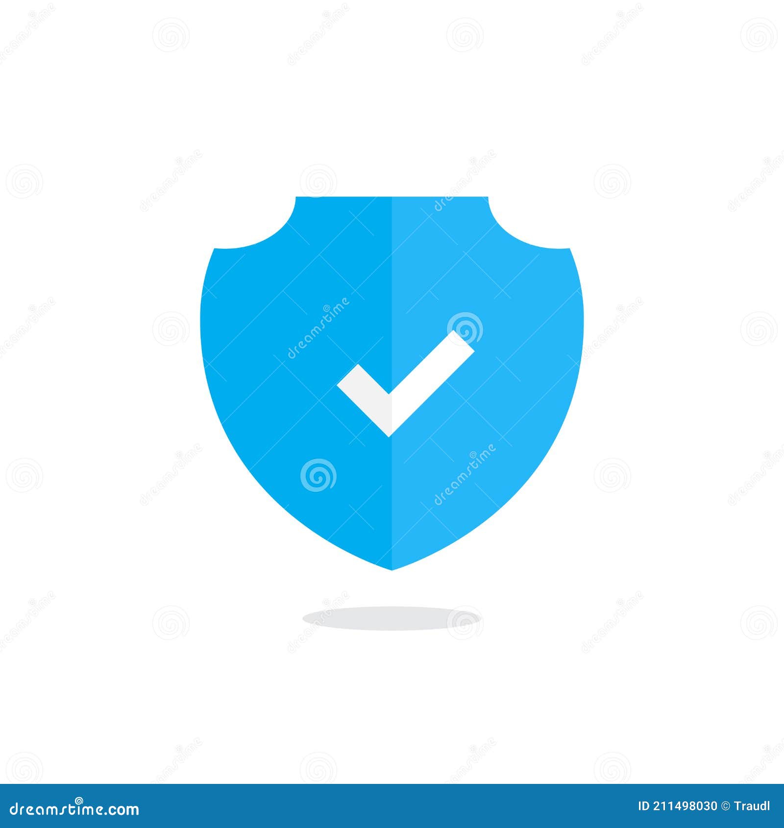 Blue Shield Icon Design for Security and Safety Stock Illustration ...