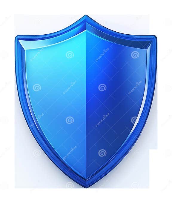 Blue Shield Icon Representing Security and Protection with Gloss Effect ...