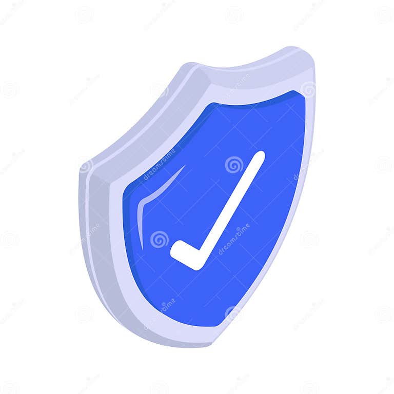 A Blue Shield Icon with a White Checkmark Symbolizing Protection and ...
