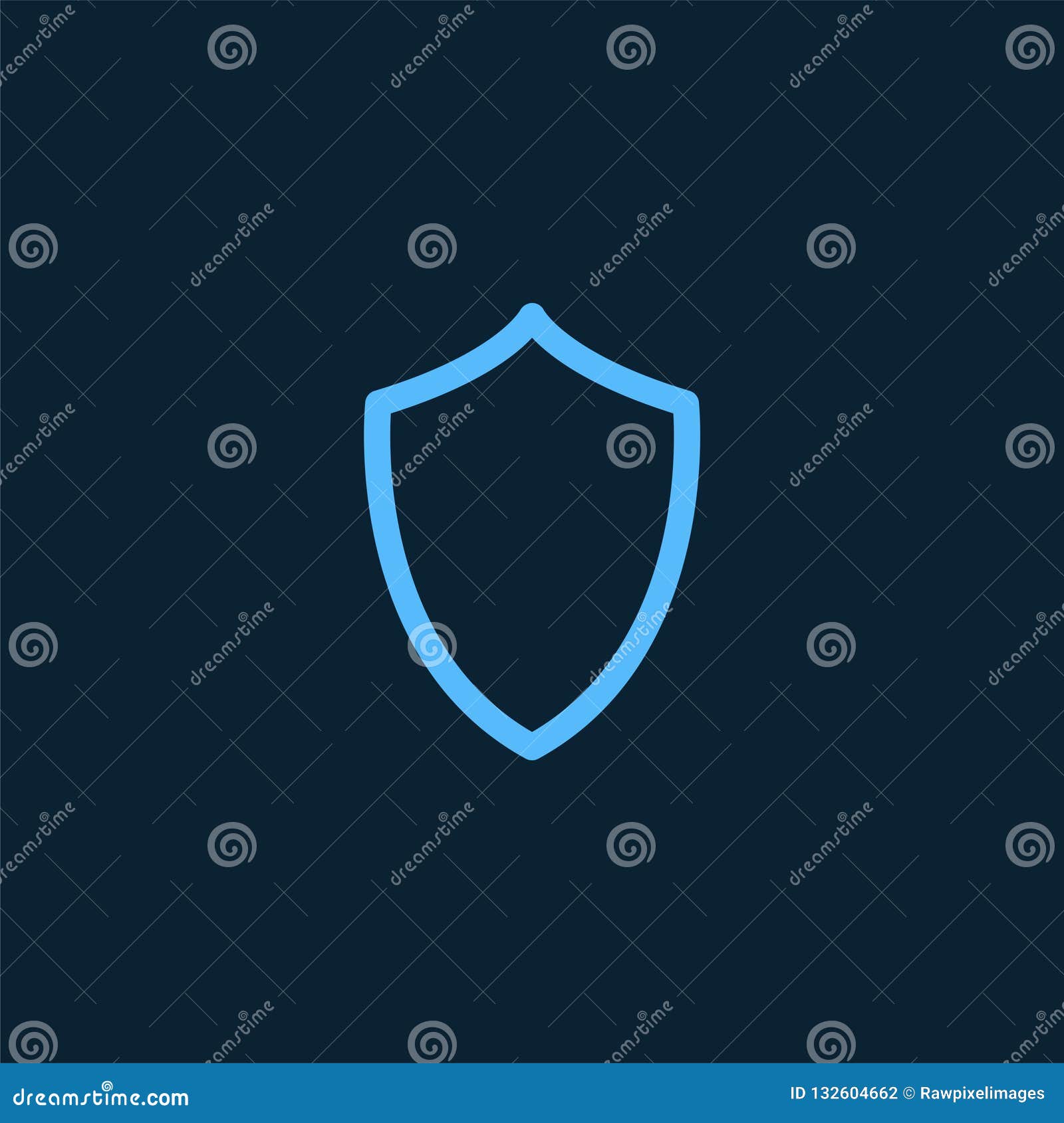 Blue Shield Protection Symbol Vector Stock Vector - Illustration of ...
