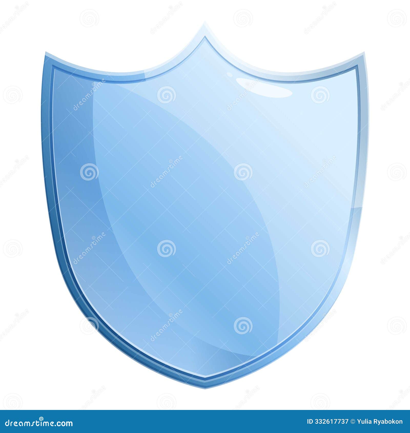 Blue Shield Providing Protection and Security Stock Illustration ...