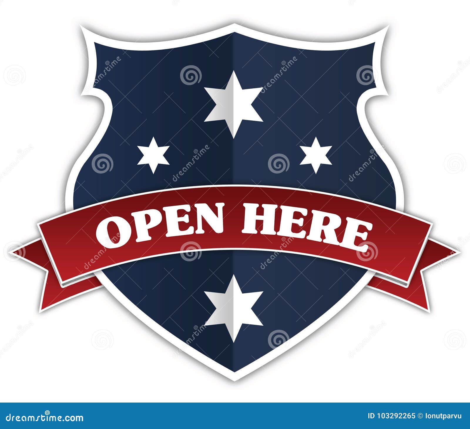 Open Here Sign Or Stamp Cartoon Vector | CartoonDealer.com #192223629