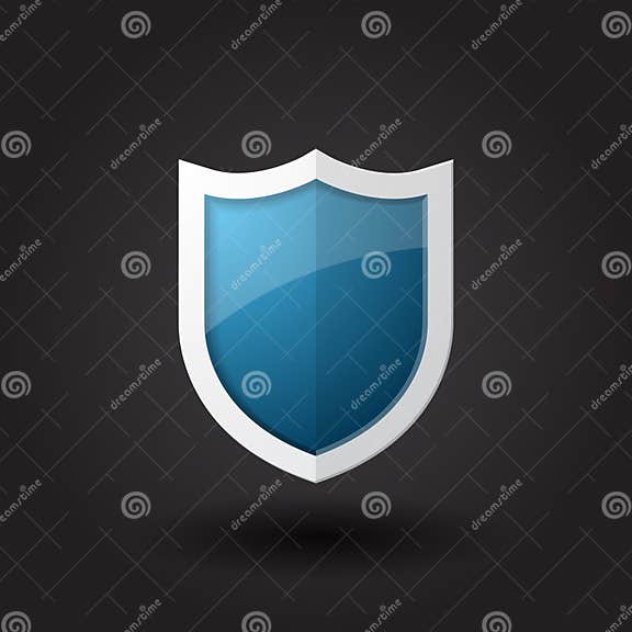 Blue shield vector stock vector. Illustration of design - 115650158