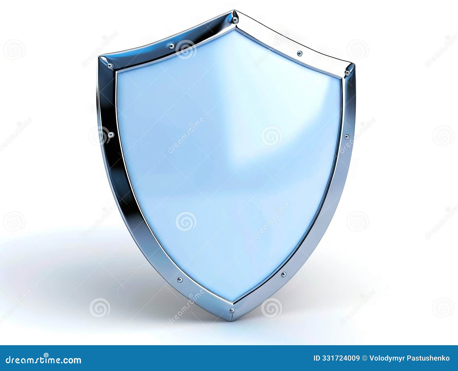 A Blue Shield on a White Background Stock Illustration - Illustration ...