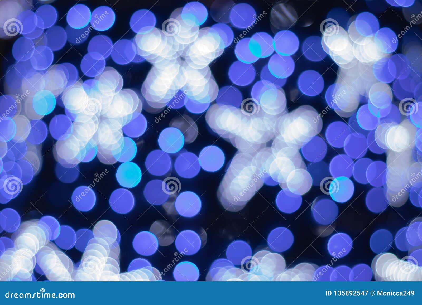 Blue Shine with Bokeh Effect and Selective Focus Stock Image - Image of ...