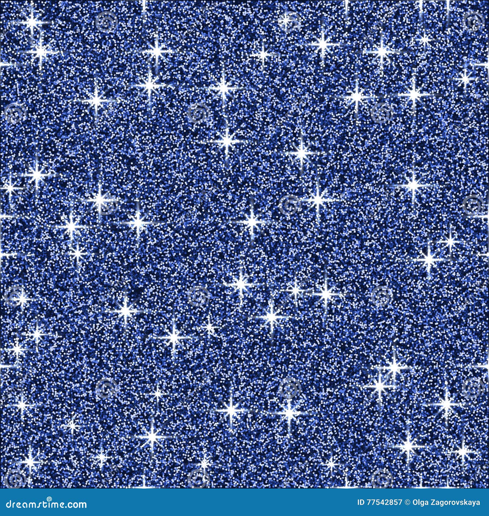 Blue Shine Glitter Vector Background, Sparkle Abstract Seamless Pattern ...