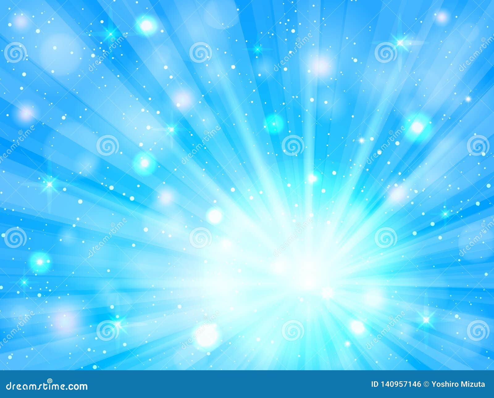 Blue shine rays burst stock vector. Illustration of white - 140957146