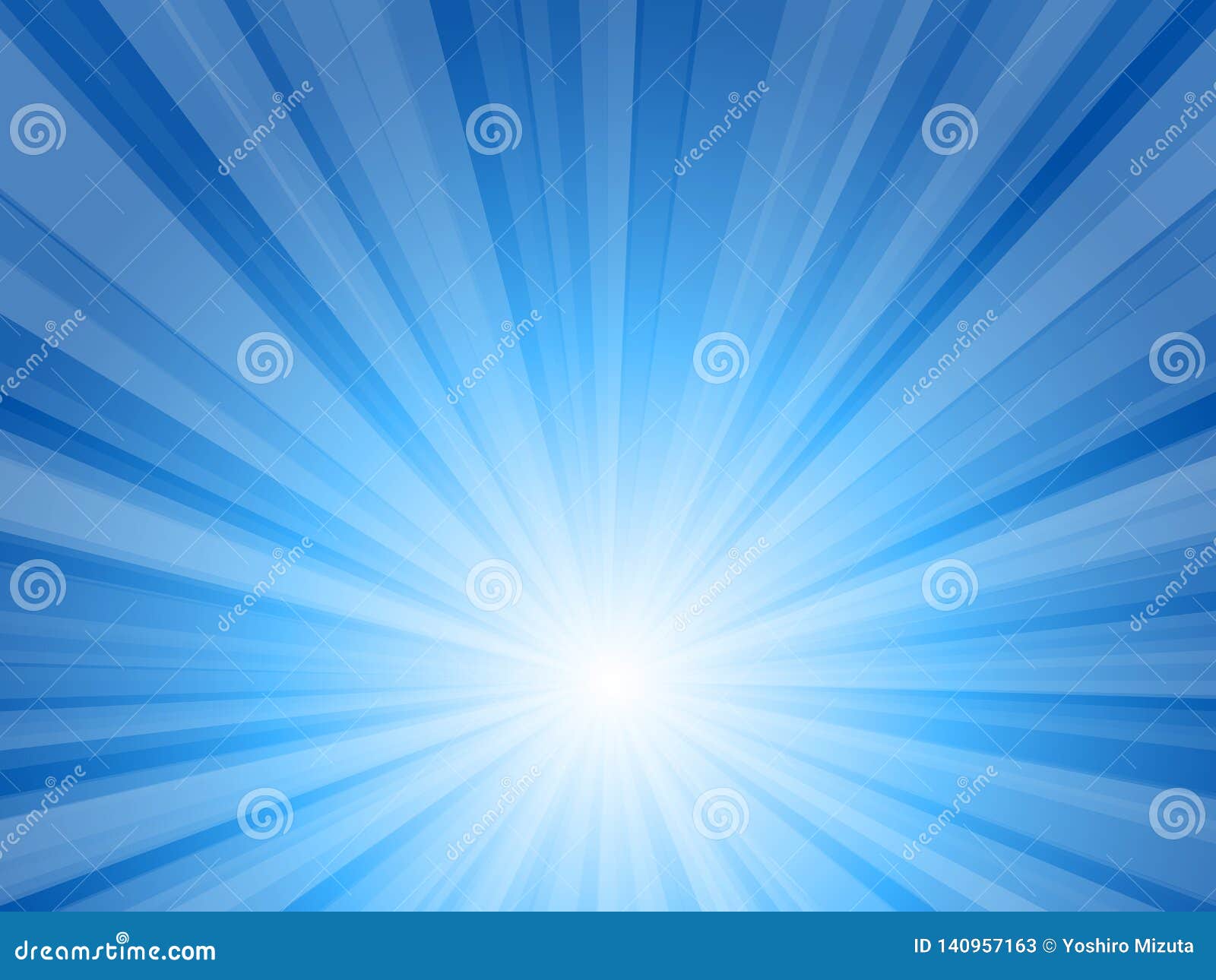 Blue shine rays burst stock vector. Illustration of shiny - 140957163