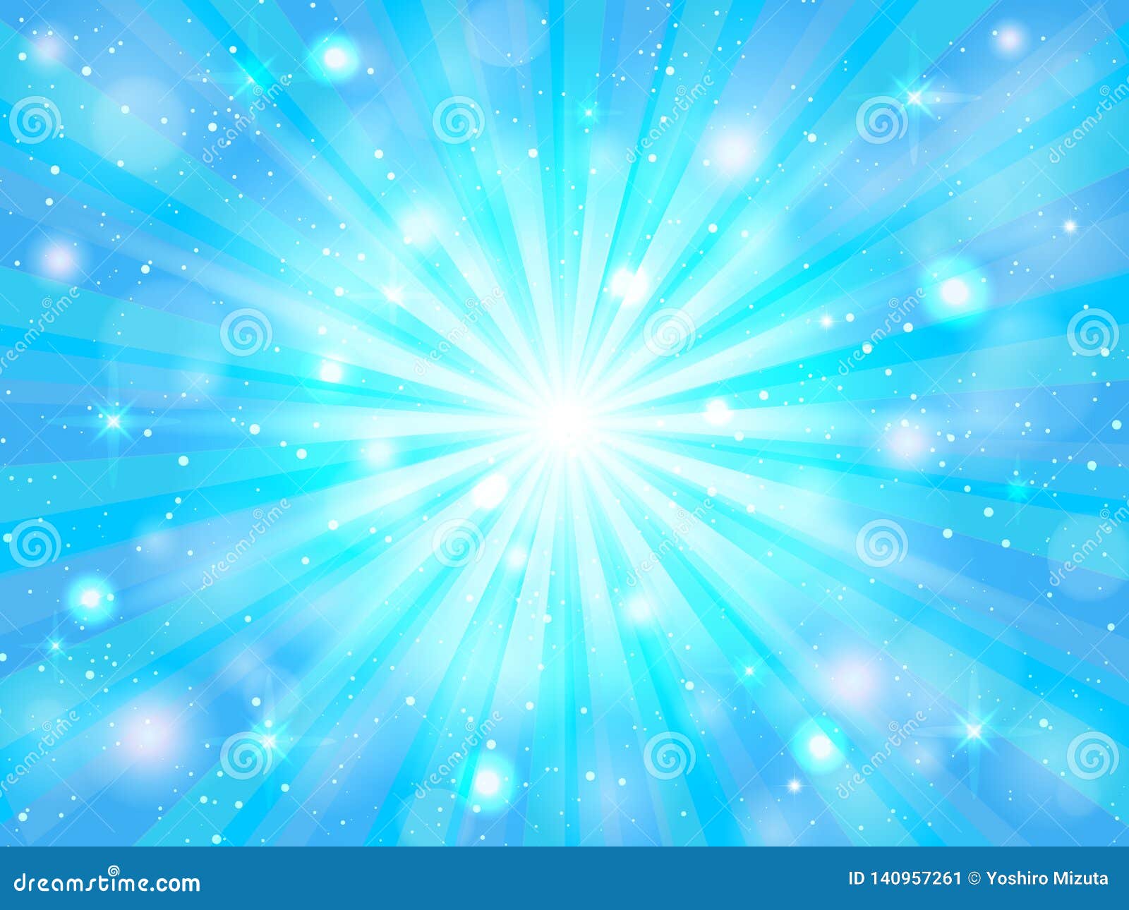 Blue shine rays burst stock vector. Illustration of light - 140957261