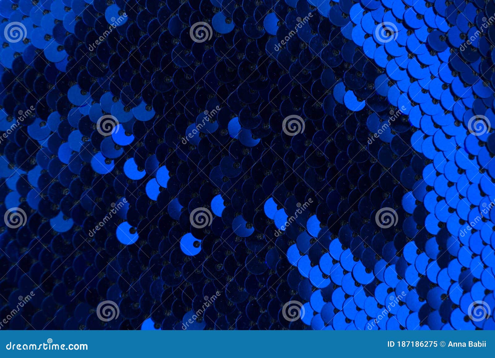 Blue Shine Scales Sequins Close-up Background. Stock Image - Image of ...