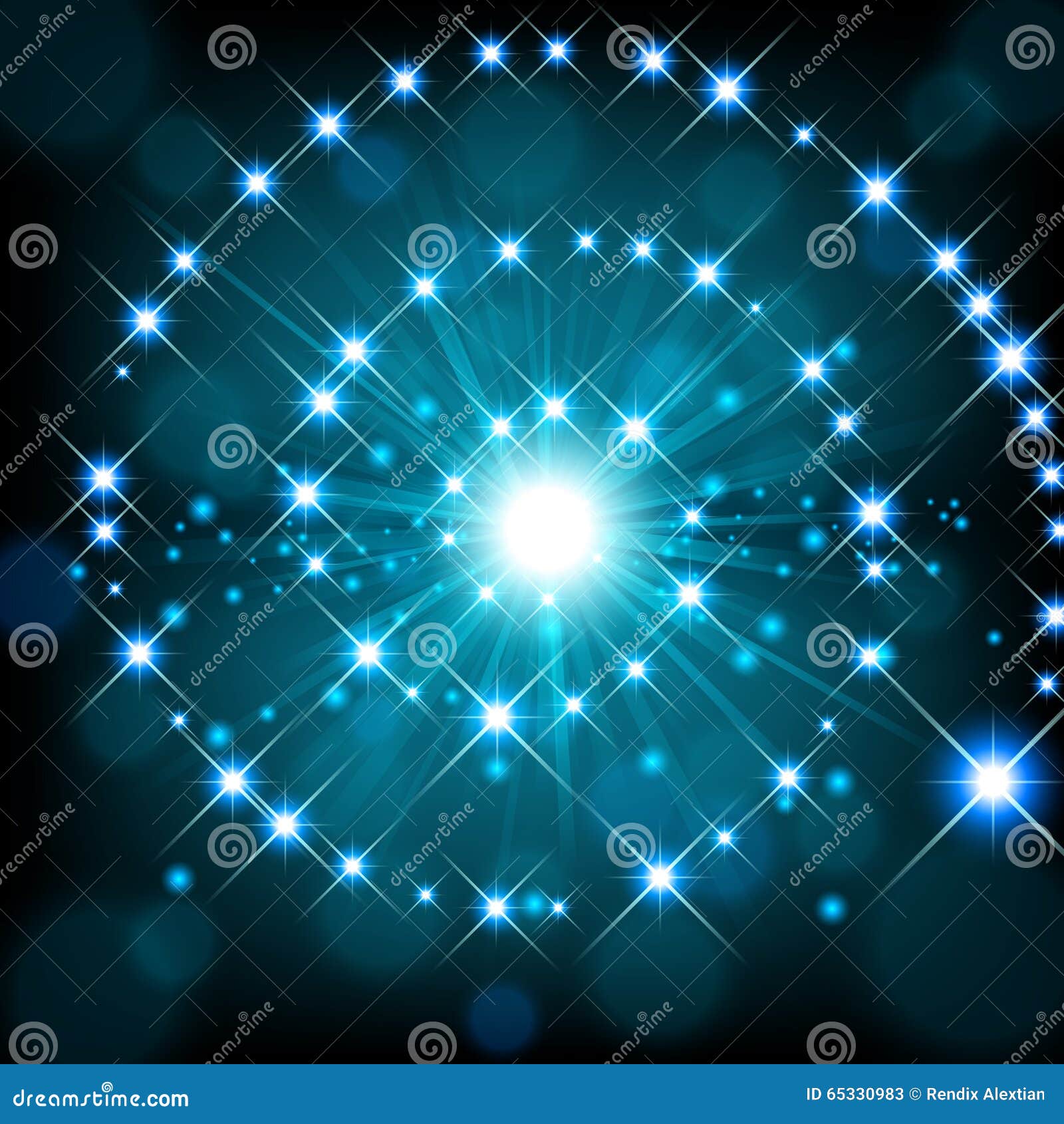 Blue Shine With Lens Flare Background Vector Illustration ...
