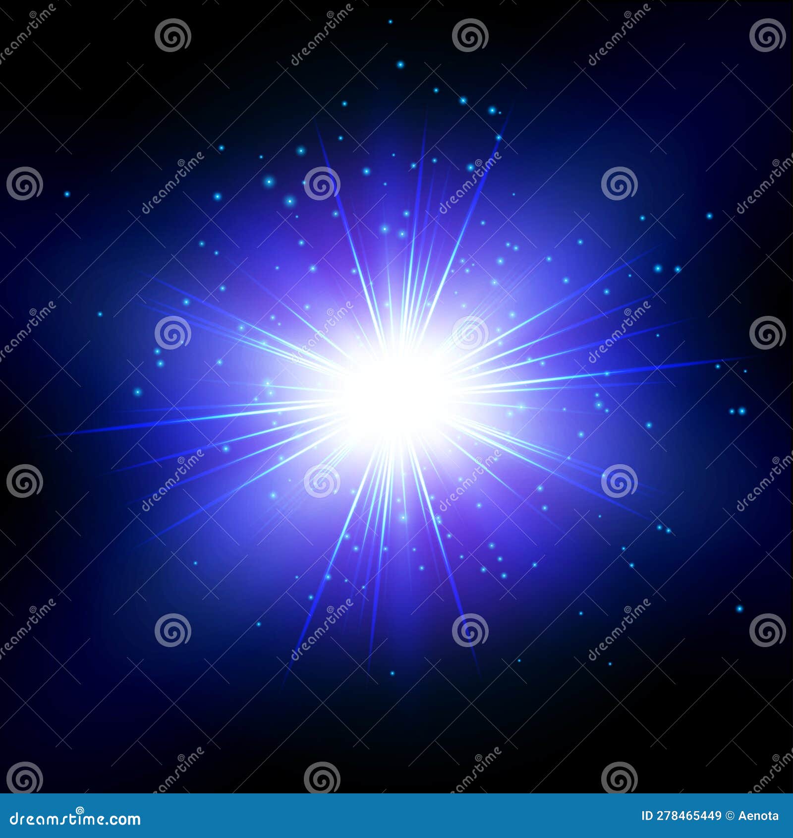 Blue Shine Starburst Vector Radiant Star Rays Stock Vector ...