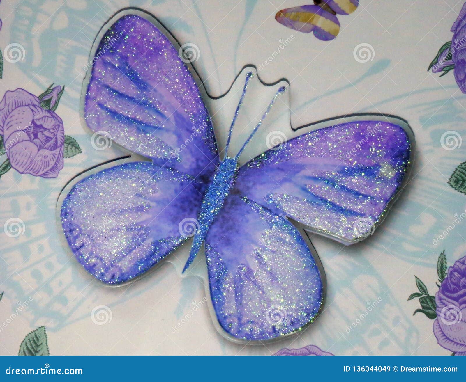 Blue shining butterfly stock image. Image of small, background - 136044049