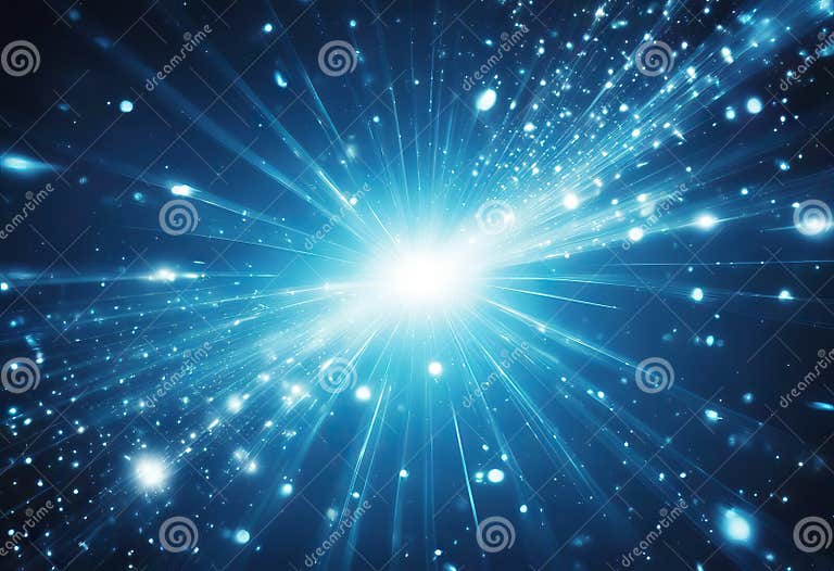 Blue Shining Light Star Burst Background Stock IllustrationSunbeam ...