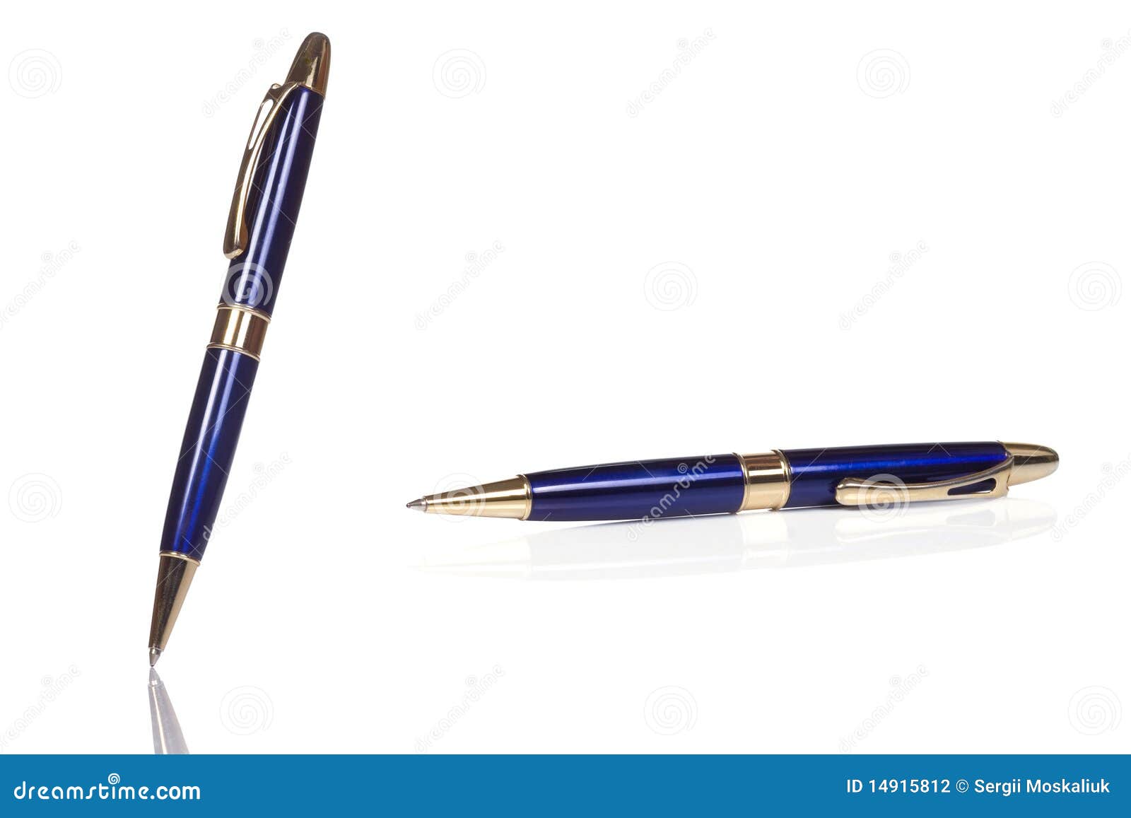 Blue shining pen stock photo. Image of white, closeup - 14915812