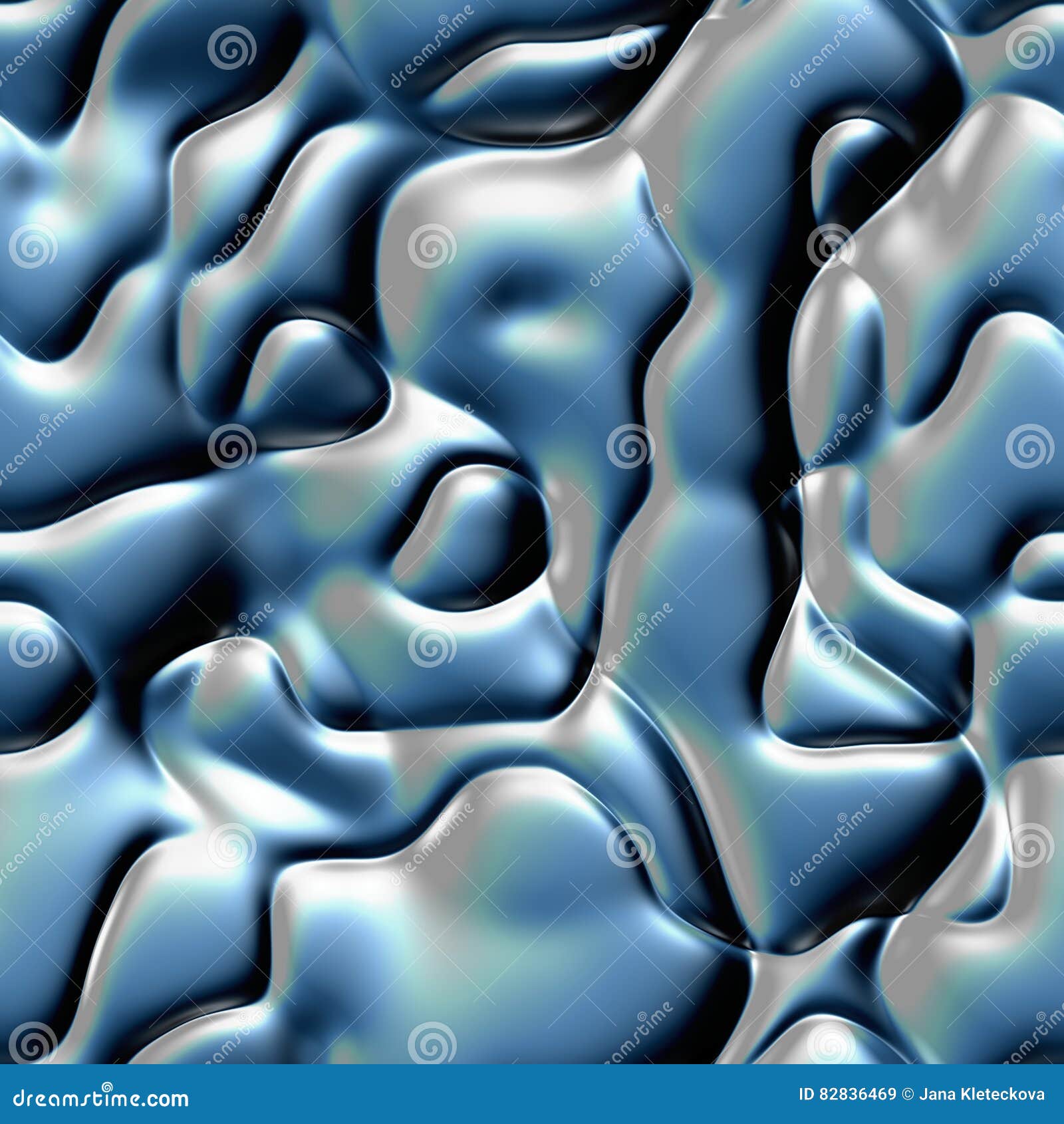 Blue Shiny Abstract 3D Metal Design Texture Stock Illustration ...