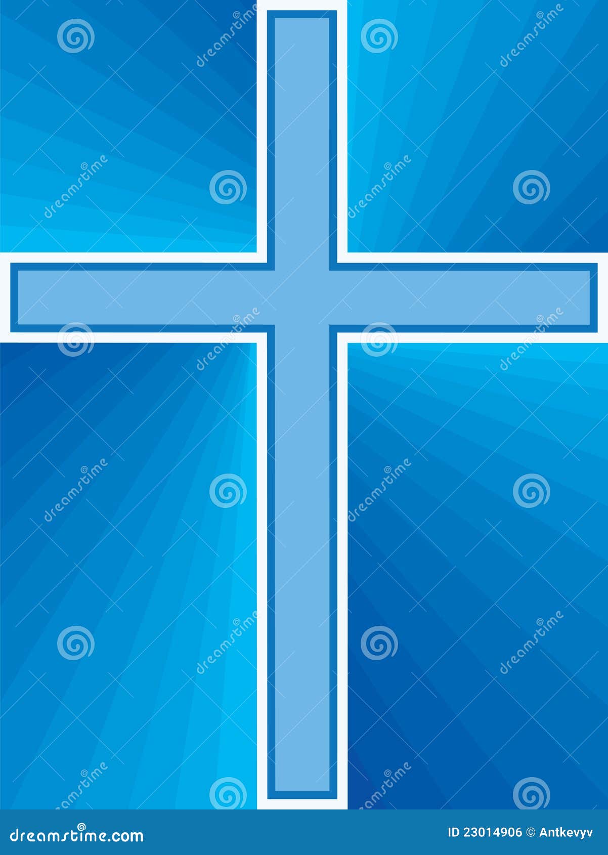 Blue Shiny Cross stock vector. Illustration of symbolism - 23014906