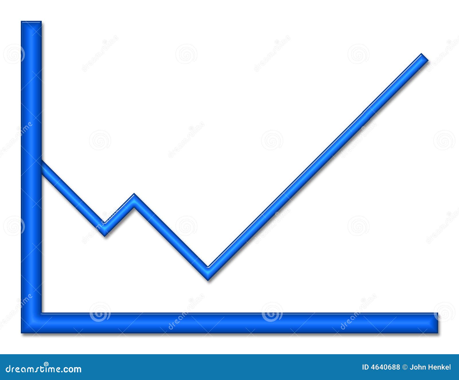 Blue Shiny Graph Heading Up Stock Illustration - Illustration of ...