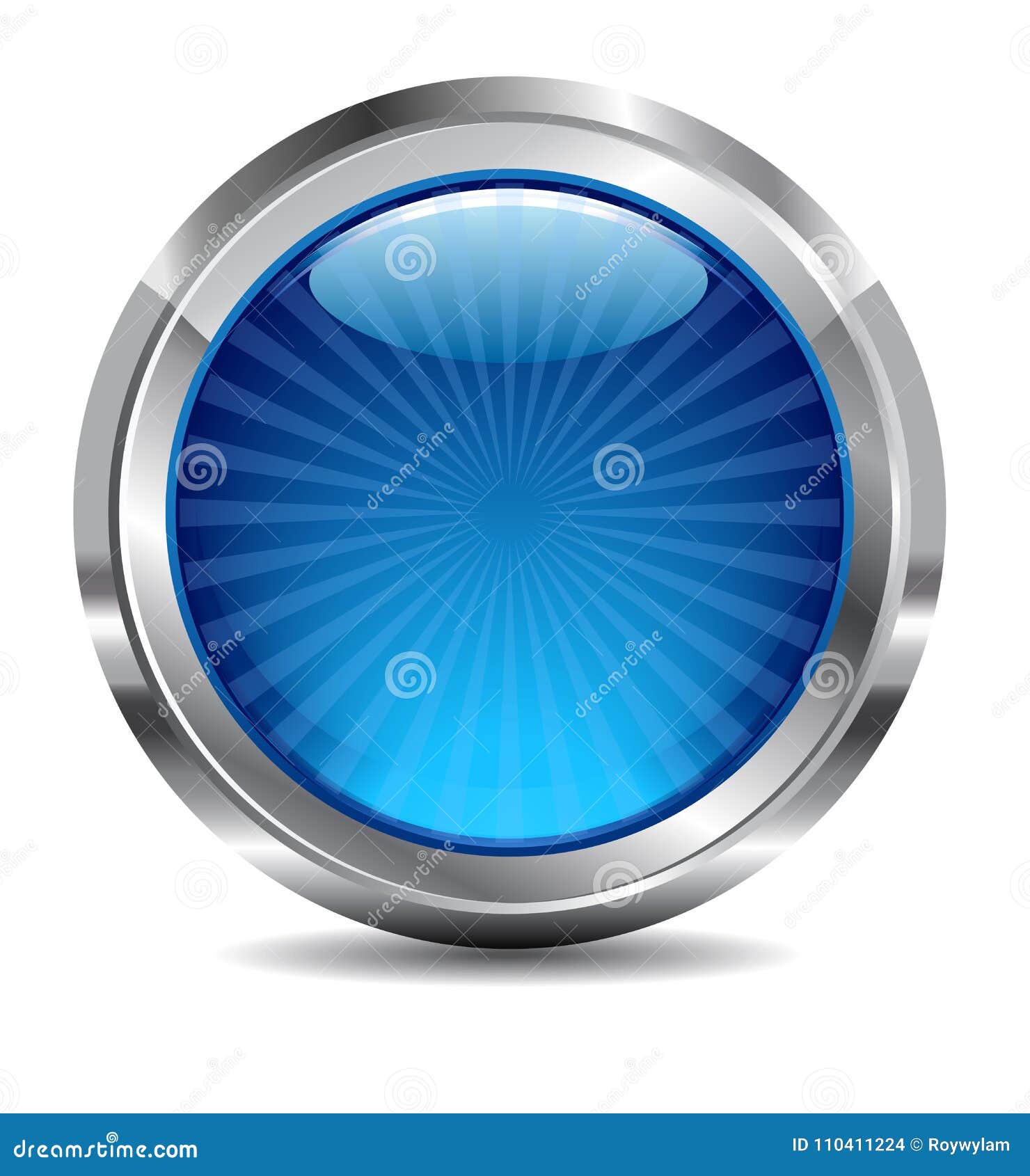 Blue Shiny Button Icon, Vector Design Stock Vector - Illustration of ...