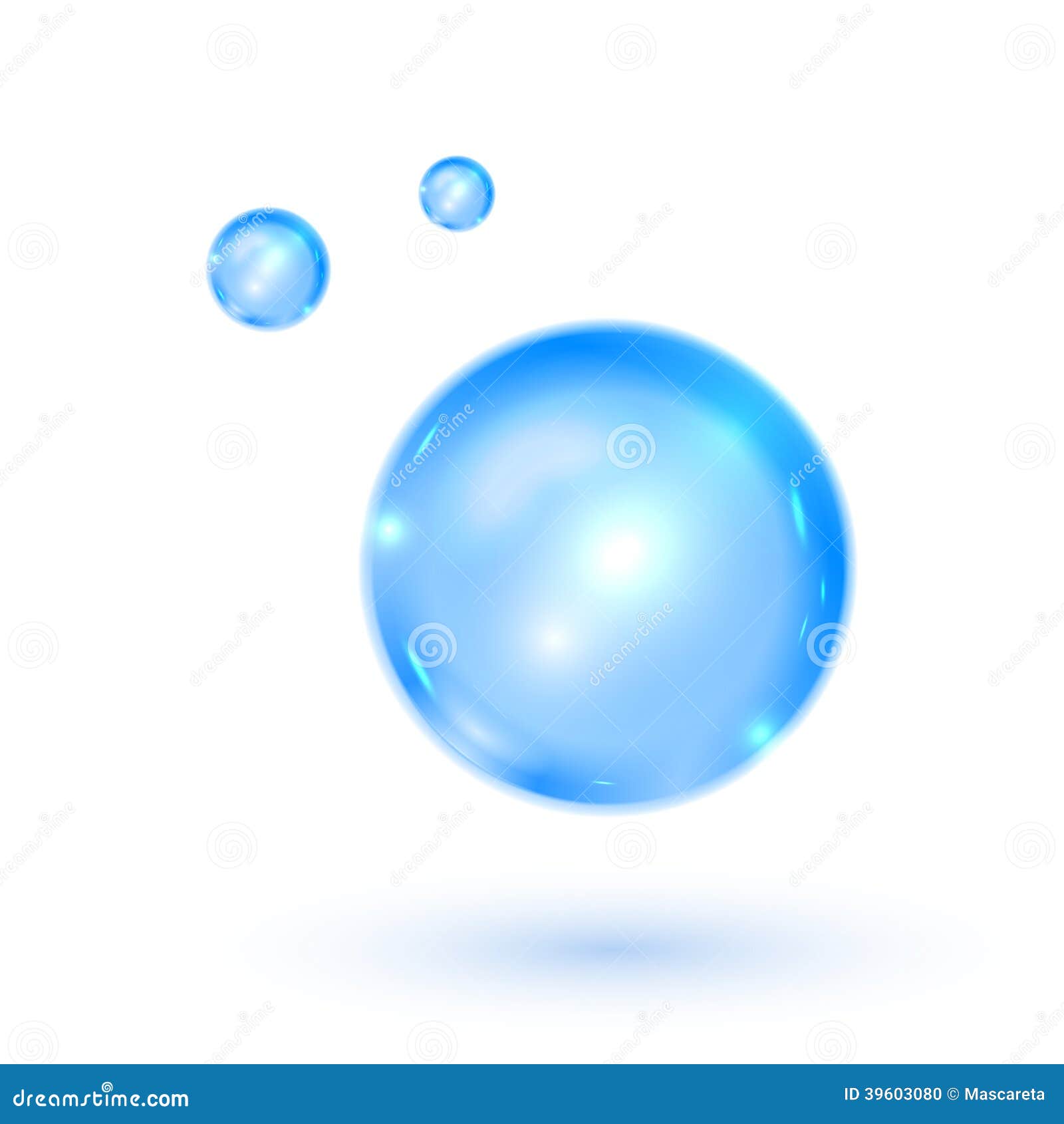 Shiny Water Droplets Clustered Together On A Blue Surface In Macro View ...