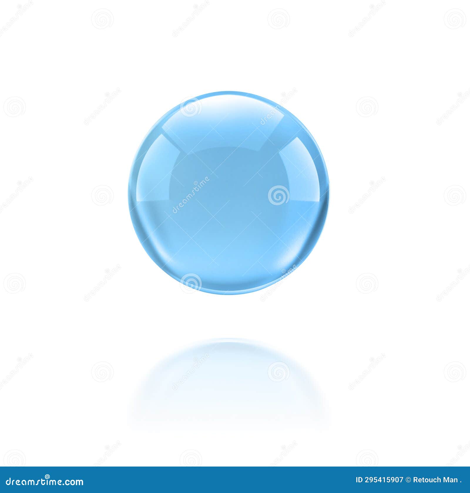 Blue Shiny Water Drop on White Background Stock Illustration ...