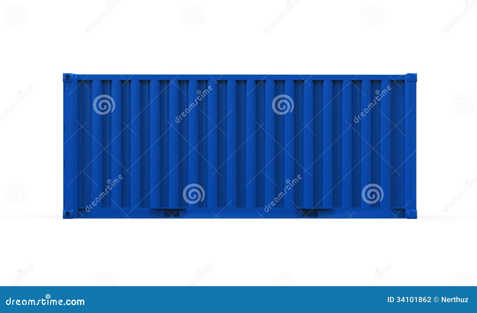 Blue Shipping Container stock illustration. Illustration of cargo ...