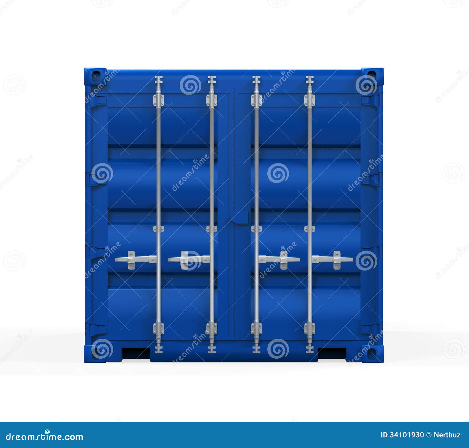 Blue Shipping Container stock illustration. Illustration of customs ...