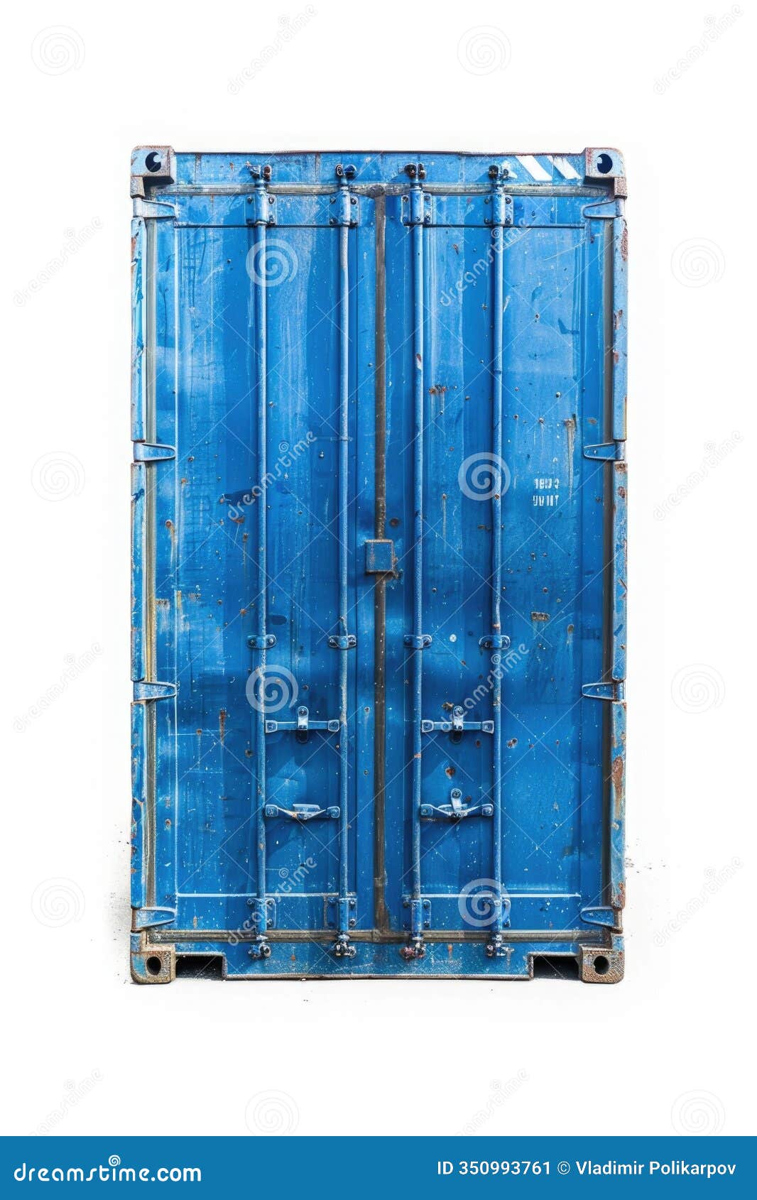 A Blue Shipping Container Isolated on a White Background. Perfect for ...