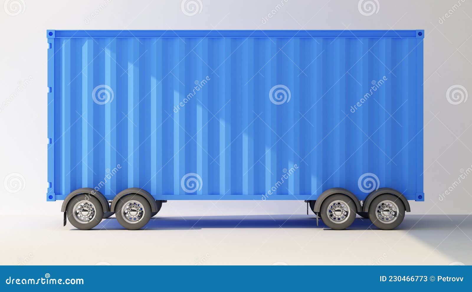 Blue Shipping Container On A Crane Hook Cartoon Vector | CartoonDealer ...