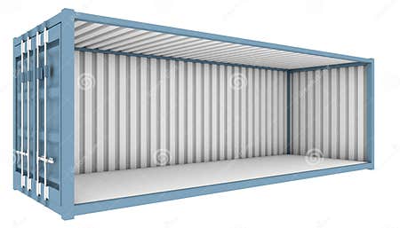 Shipping Container Cutaway stock illustration. Illustration of render ...