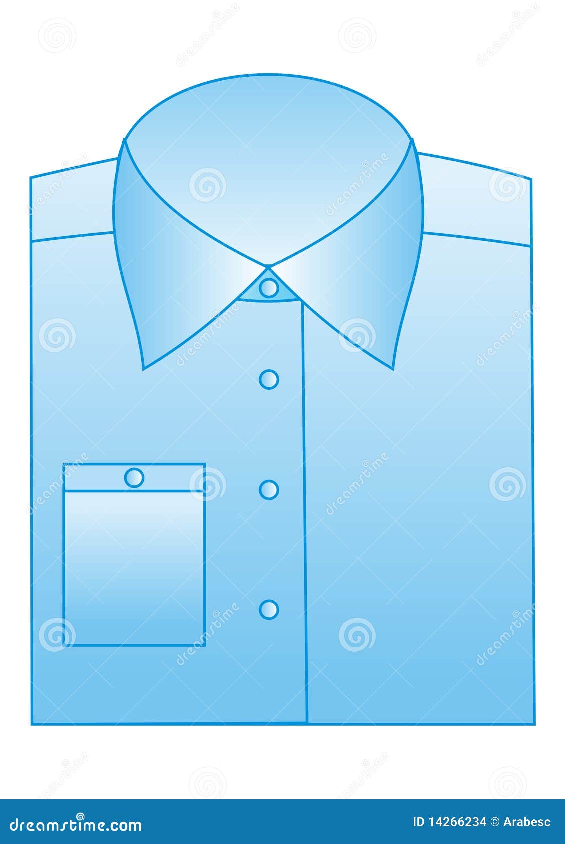 Blue shirt stock vector. Illustration of single, style - 14266234