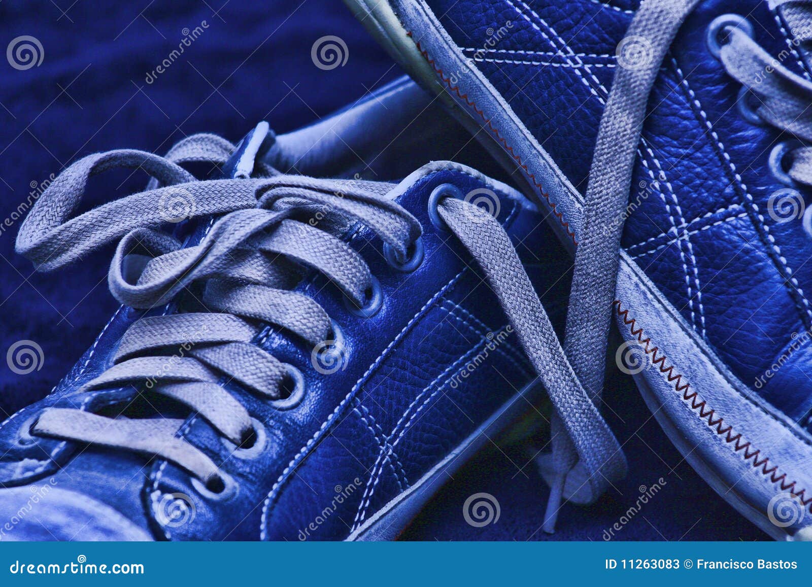 Blue shoes stock image. Image of blue, laces, sneakers - 11263083