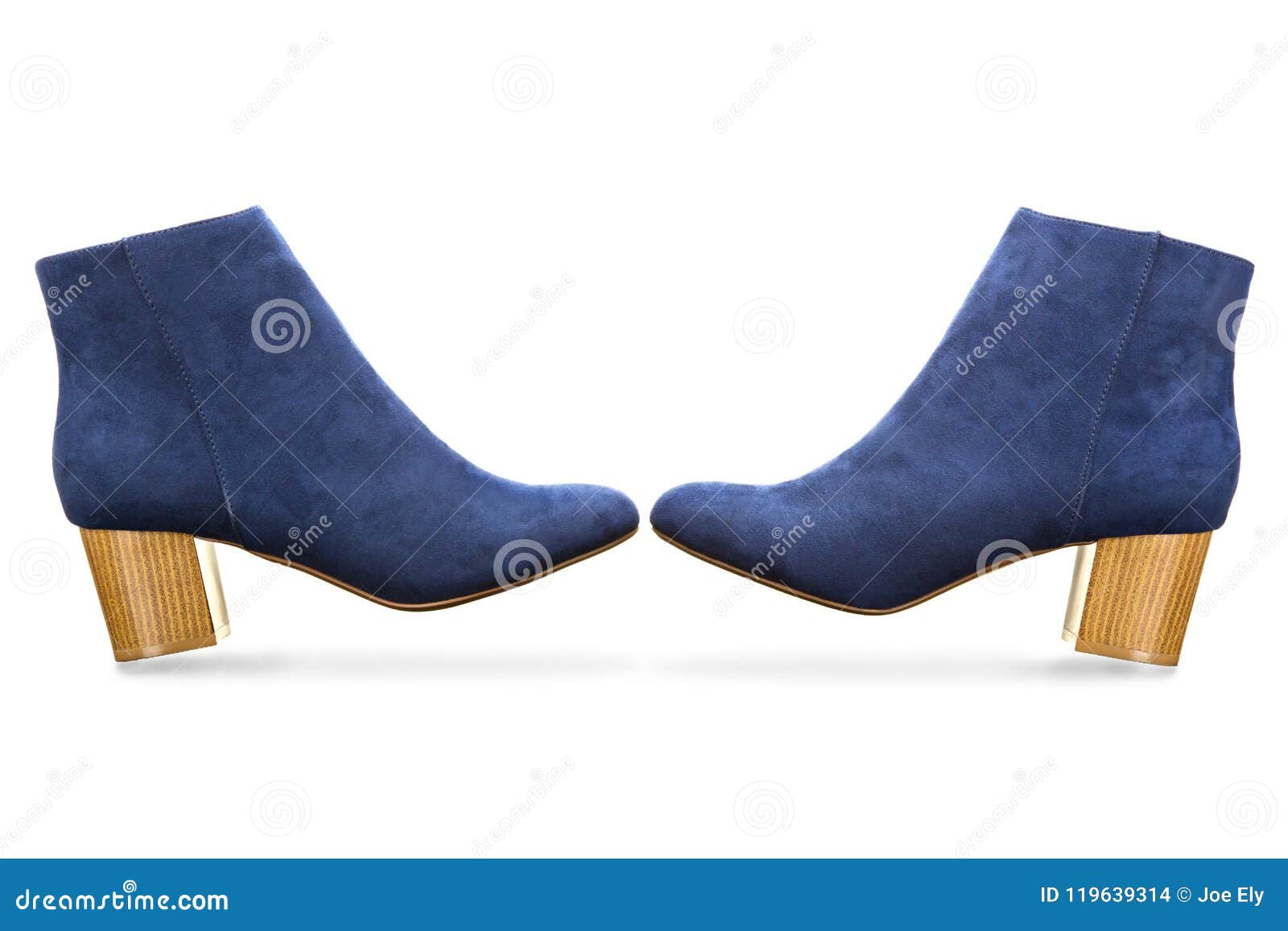 Blue Shoes on a White Background with Shadow Stock Photo - Image of ...