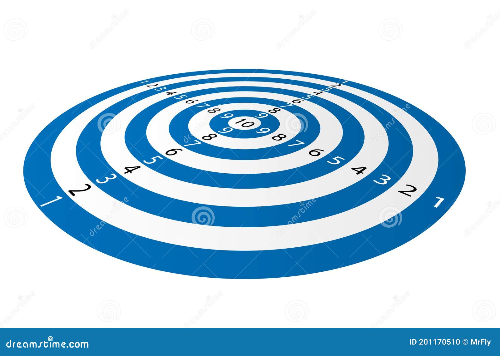 Blue Shooting Target with Points, Vector Illustration Stock Vector ...