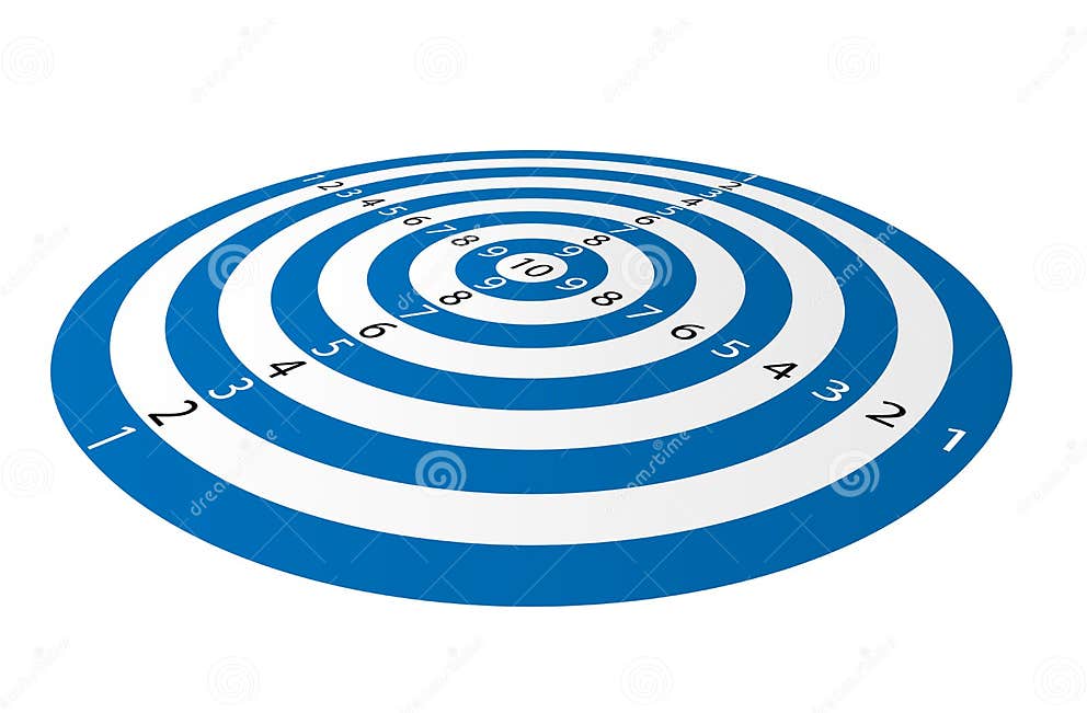 Blue Shooting Target with Points, Vector Illustration Stock Vector ...