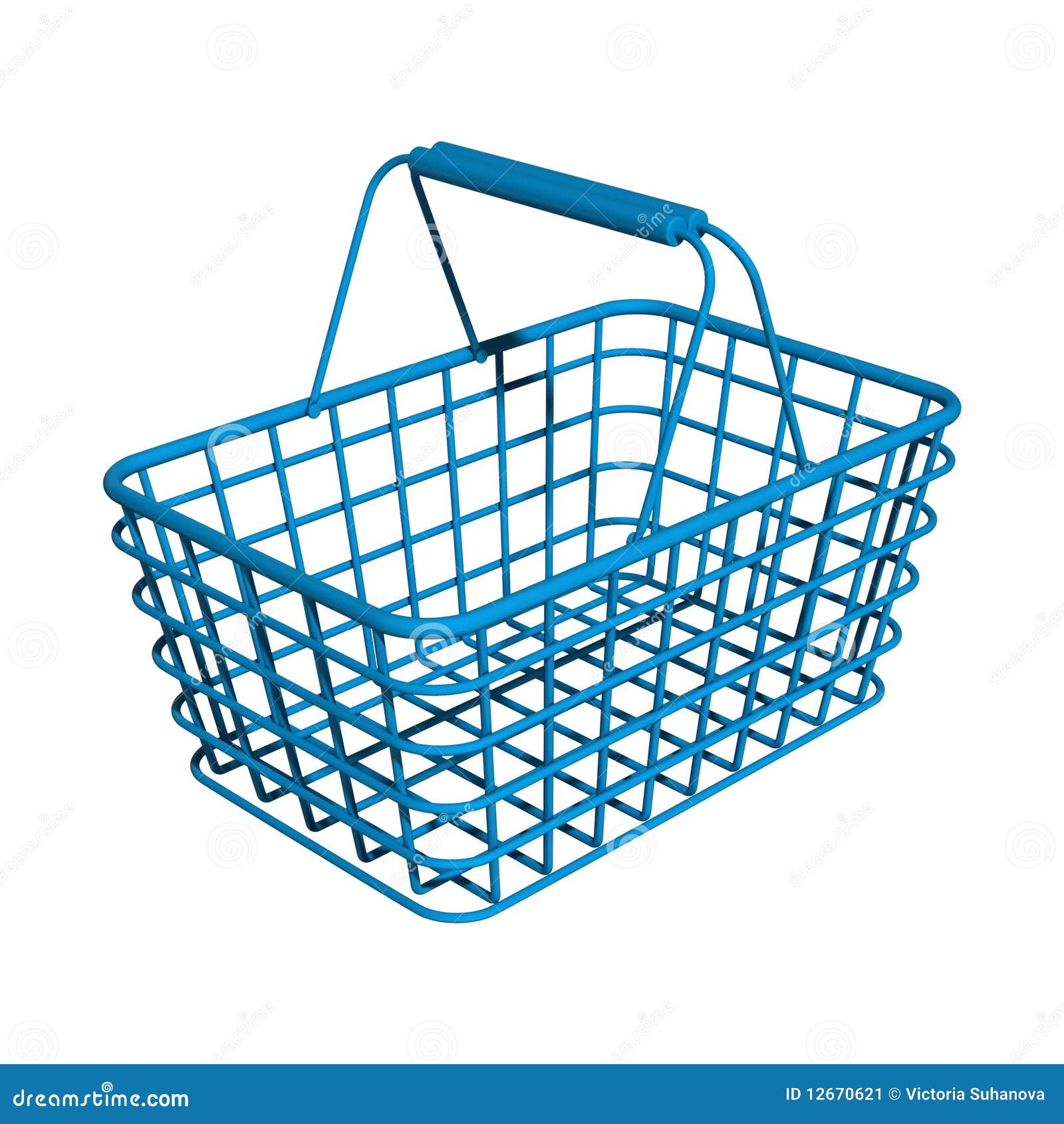 Blue shop basket stock illustration. Illustration of store - 12670621