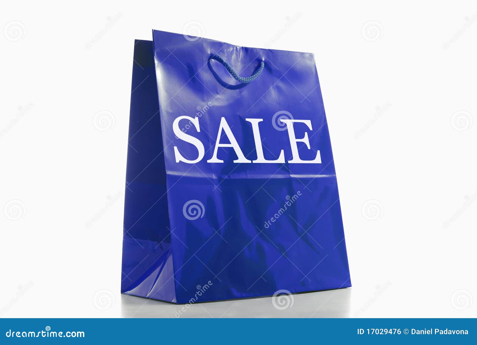 Blue Shopping Bag stock photo. Image of isolated, gift - 17029476