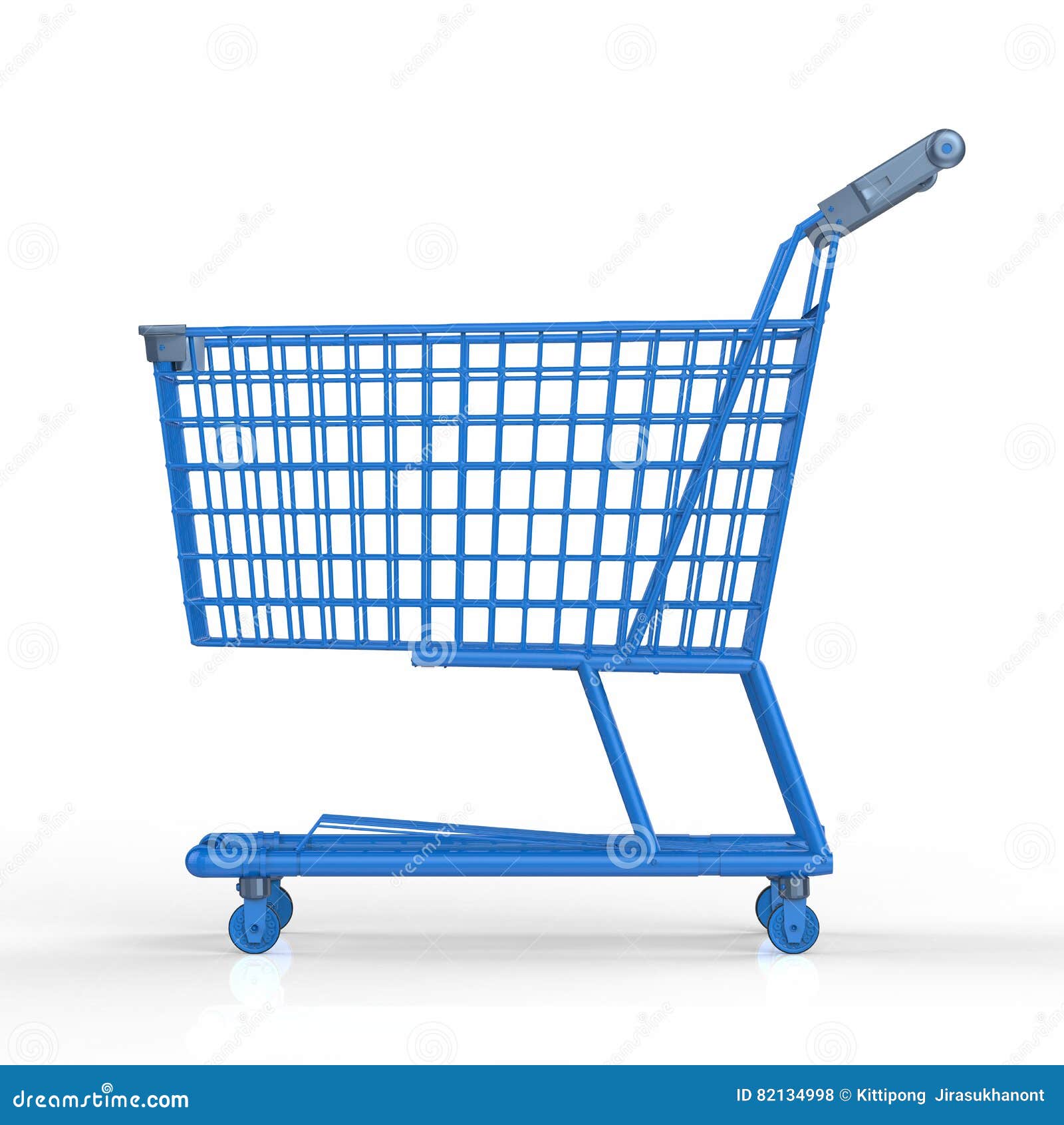 Blue shopping cart stock photo. Image of pushcart, blue - 82134998